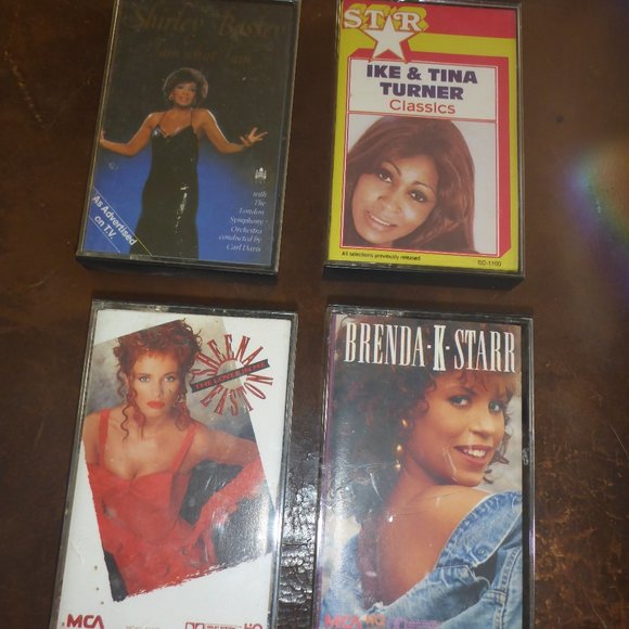 Vintage Media Vintage Cassette Tapes Shirley Bassey Tina Turner Sheena Easton Brenda K Starr